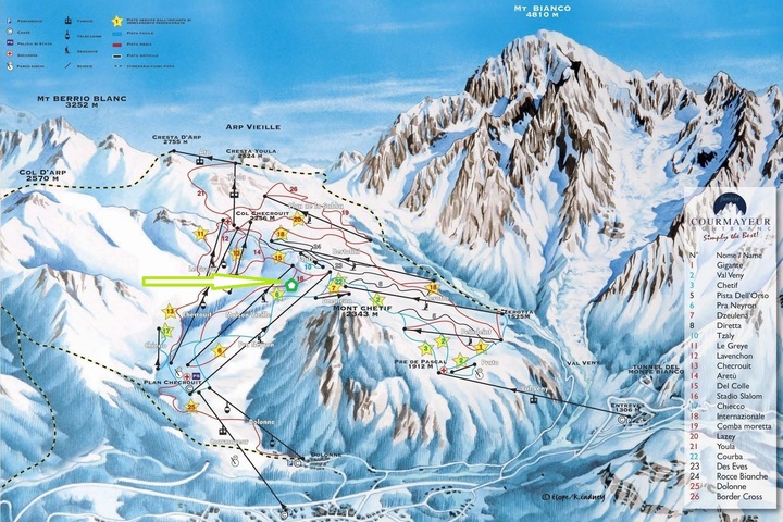 Ski Apartment in Courmayeur, 1 bedroom, Ski-in / Ski-out | 14095 ...